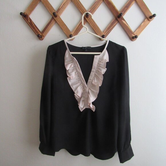 J. Crew | Tops | Jcrew Ruffle Front Top | Poshmark